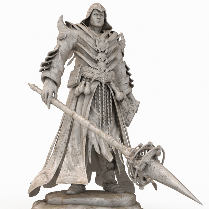 3ds max wizard 2 statue
