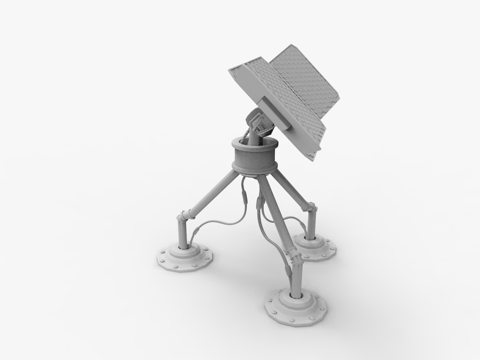 3d model sun sci-fi solar panel