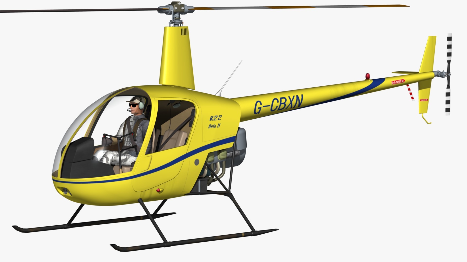 robinson r22 3d obj