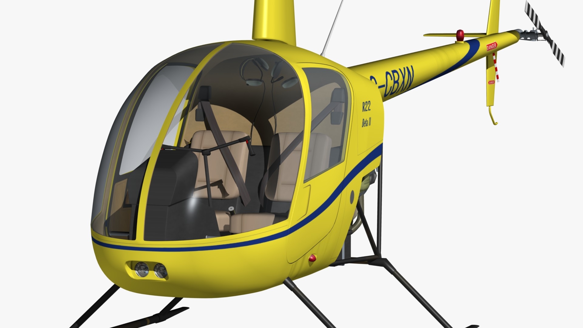 robinson r22 3d obj