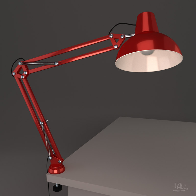 3d model of desk lamp
