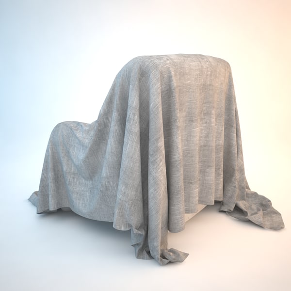 chair covered sheet 3d obj