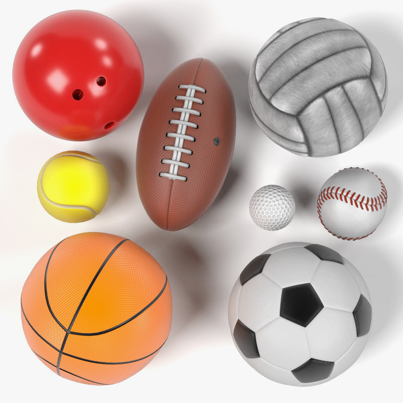 3d model sport balls
