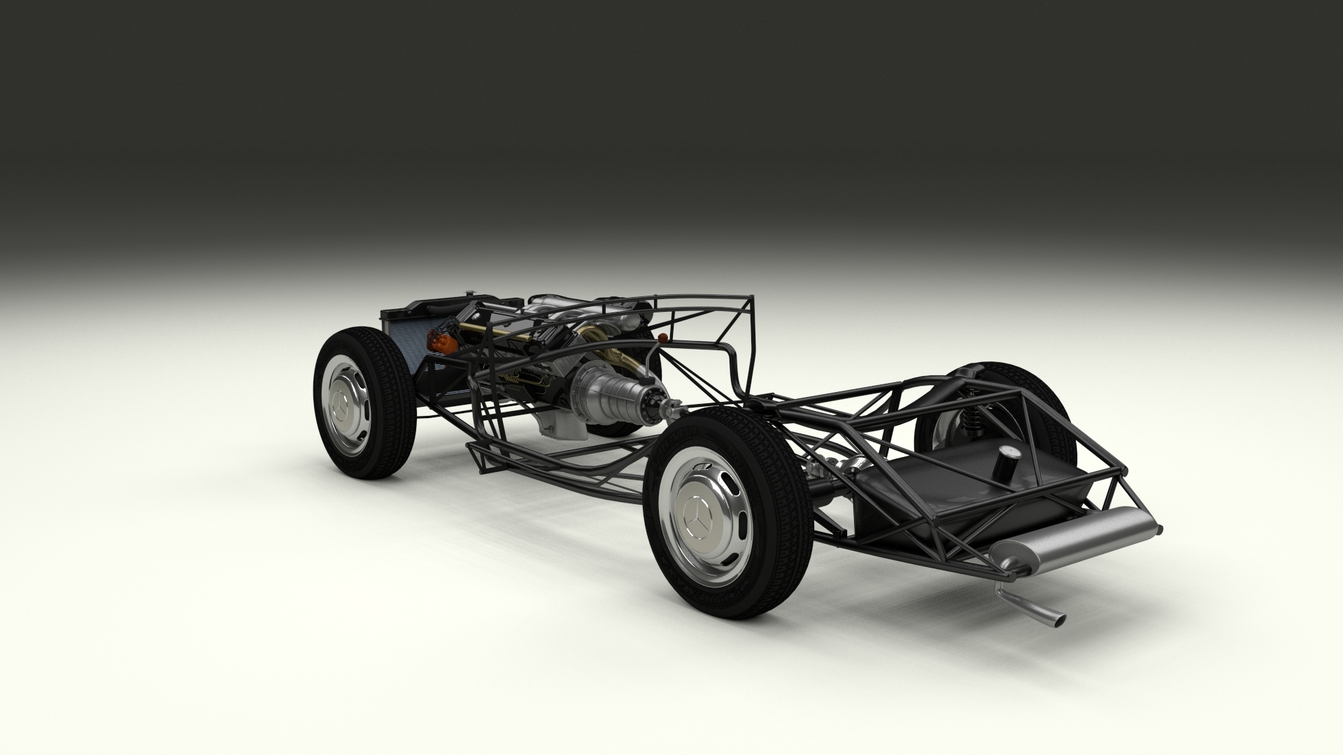 mercedes 300sl chassis obj
