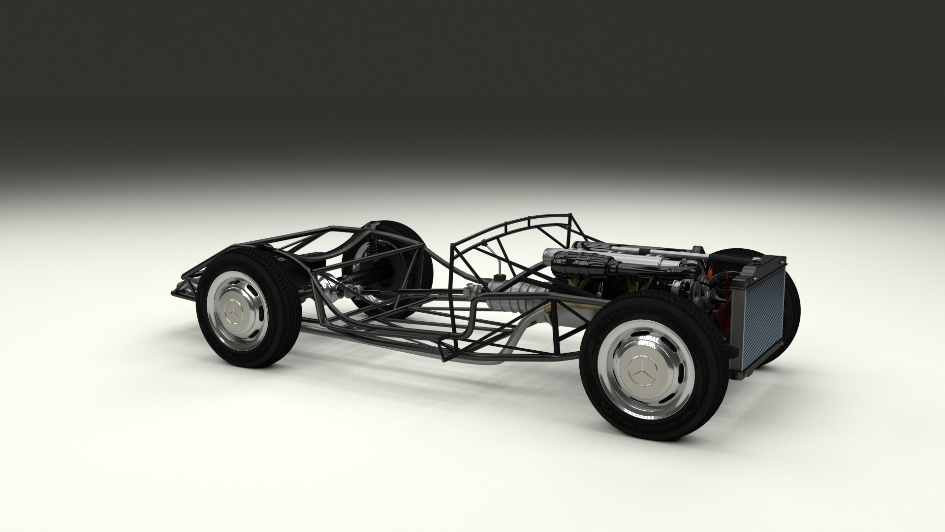 mercedes 300sl chassis obj