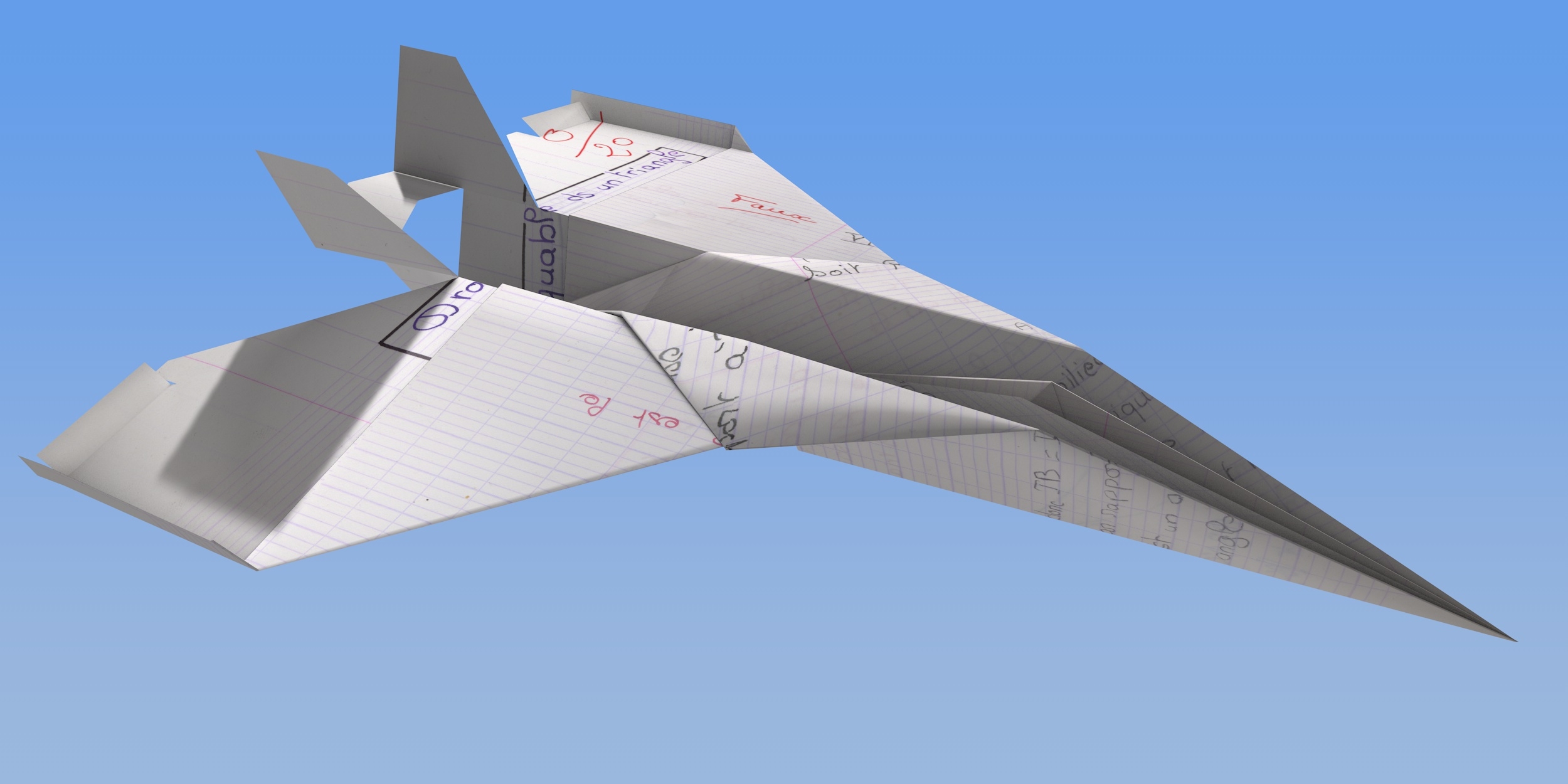 paper plane 3d model
