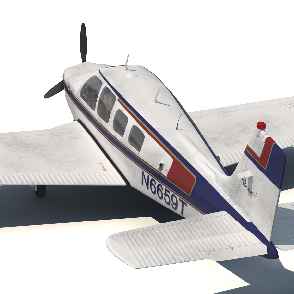 3d model of beechcraft bonanza g 36