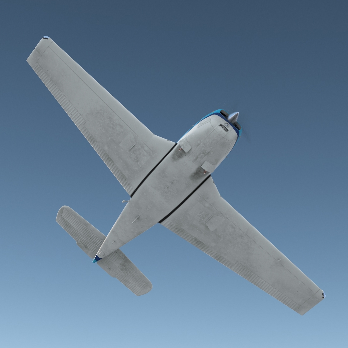 3d model beechcraft bonanza 3 rigged