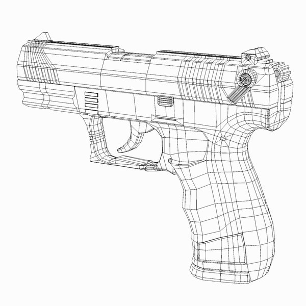 3d model walther p22 pistol