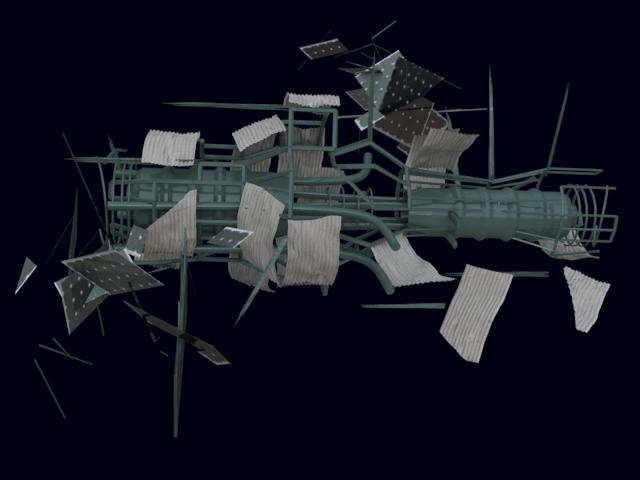 space debris 3d model