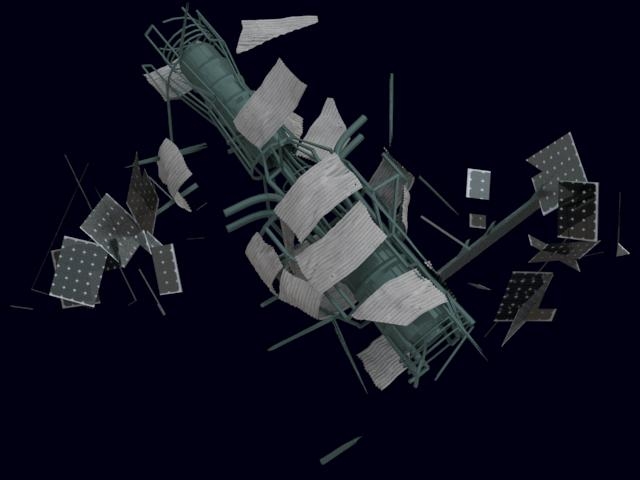 space debris 3d model