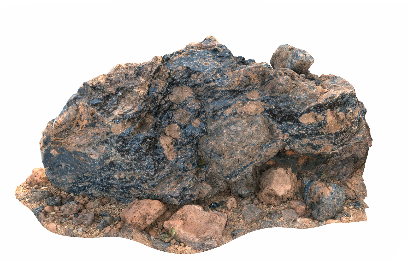 obj gigantic volcanic stone 8k