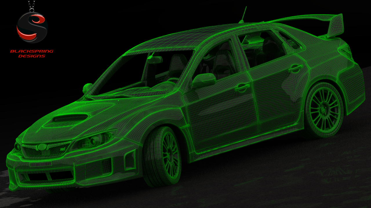 subaru impreza wrx sti 3d model