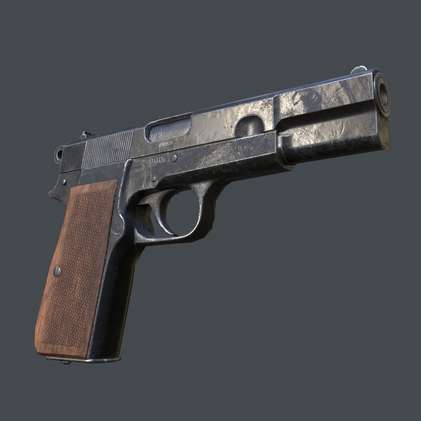 3d browning hi-power pistol model