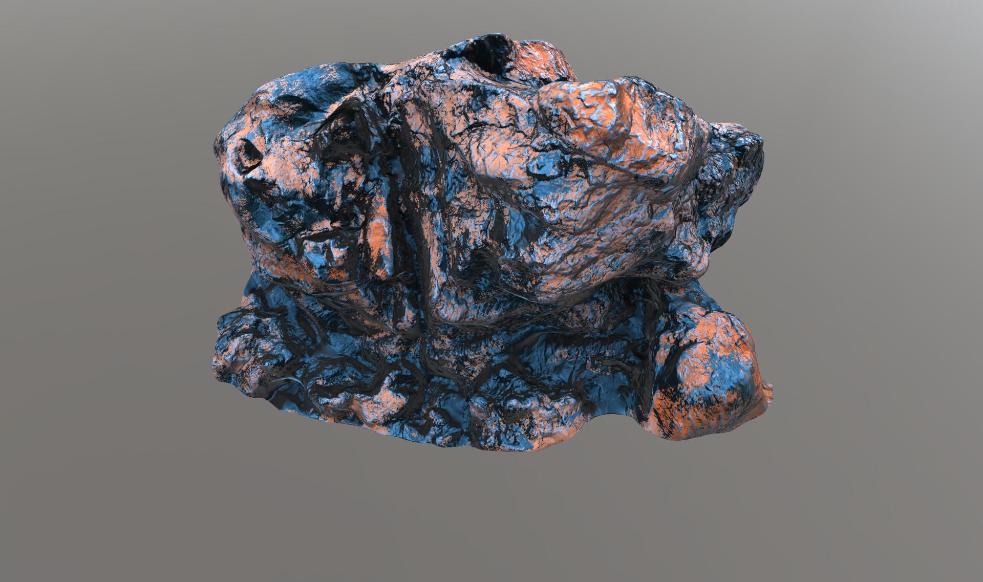 alien rock 4k ready 3d model