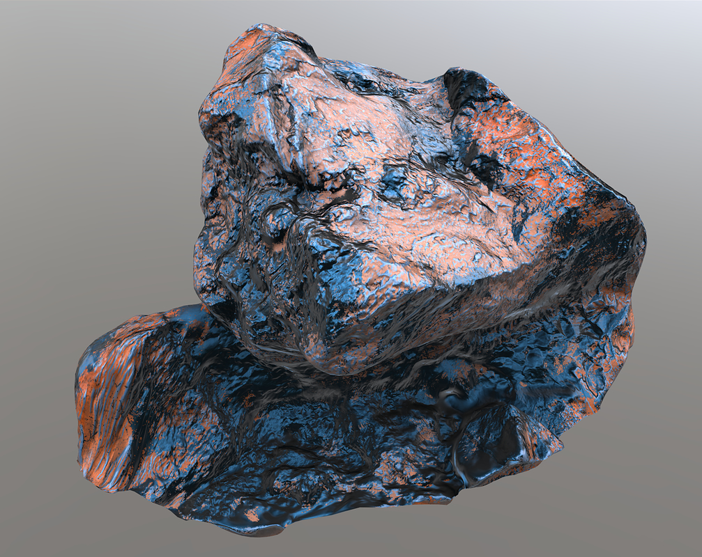 alien rock 4k ready 3d model