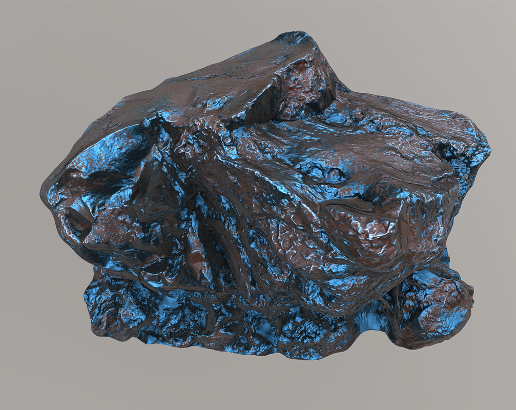 alien rock 4k ready 3d model