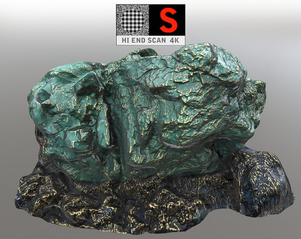 3d model alien rock 4k ready