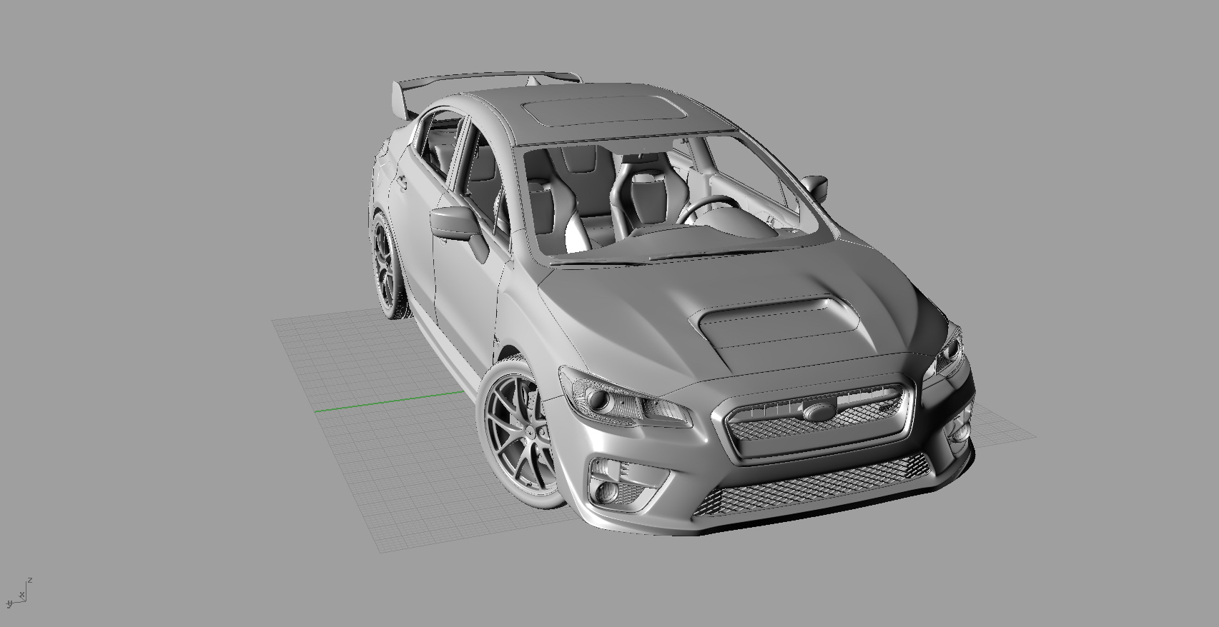subaru impreza wrx sti 3d model