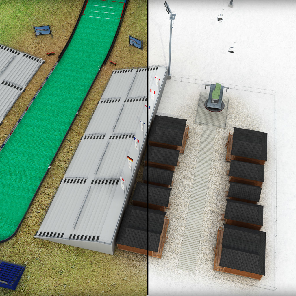 3d model ski jumping hill