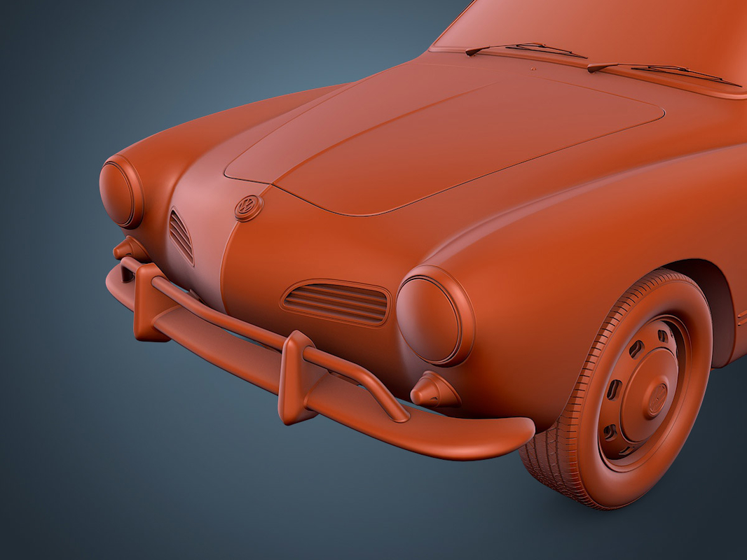 3d volkswagen karmann ghia model