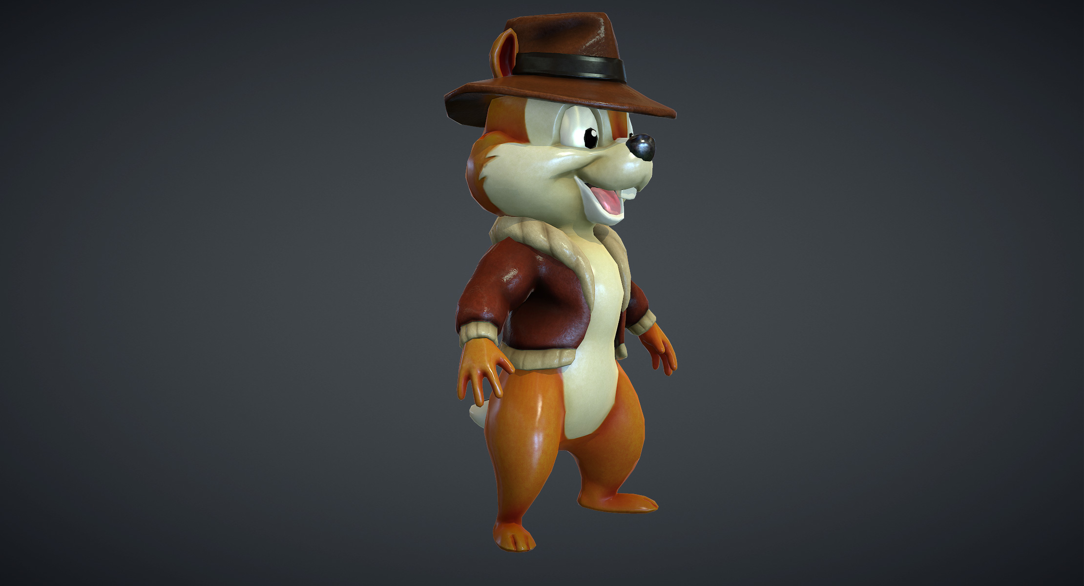3d cartoon chipmunk model