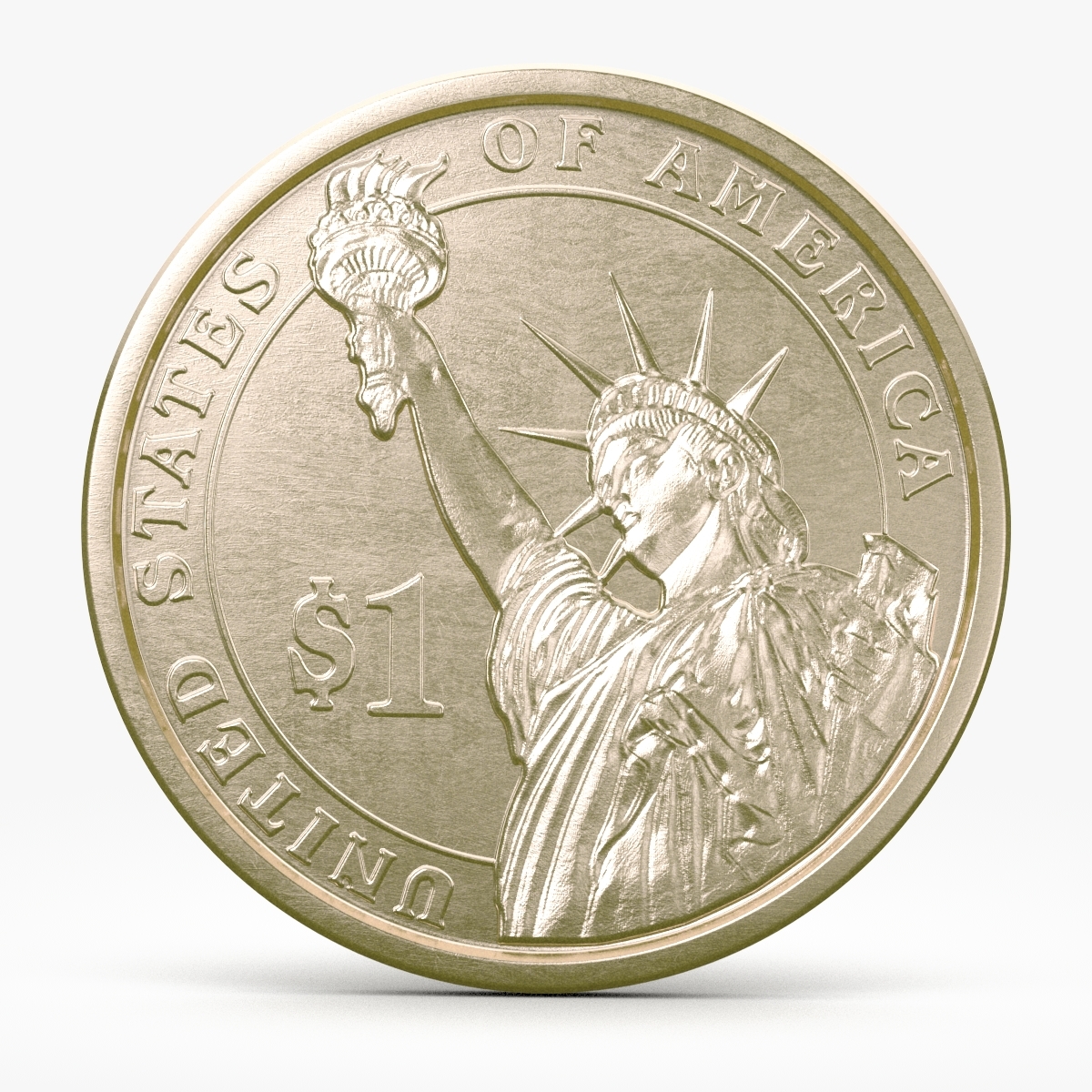 Ein-Dollar-Münze 3D-Modell - TurboSquid 964816