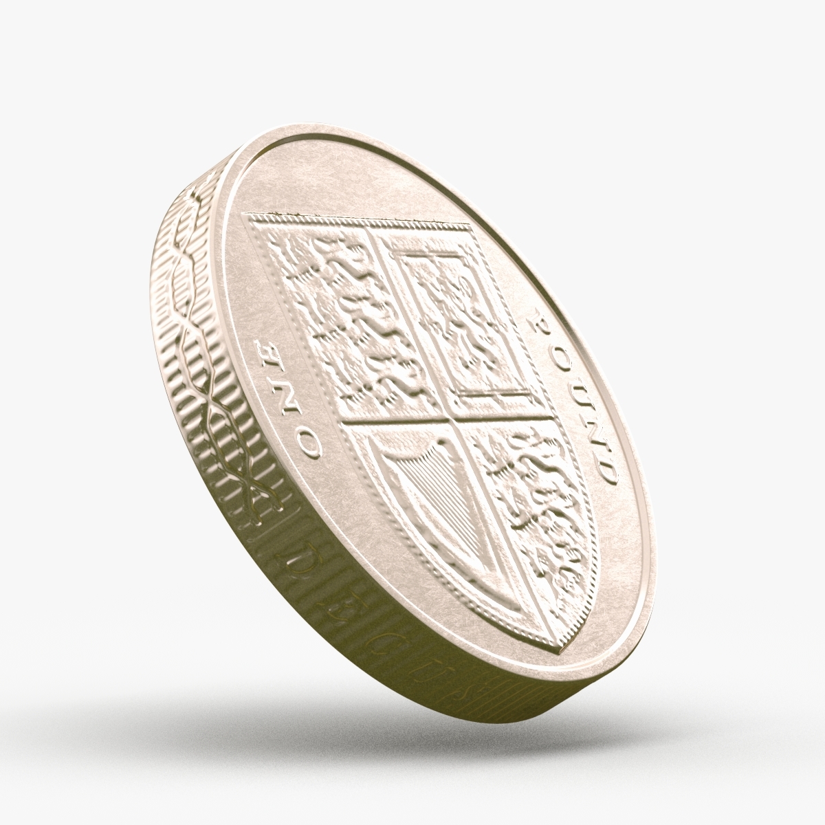 3d pound coin model