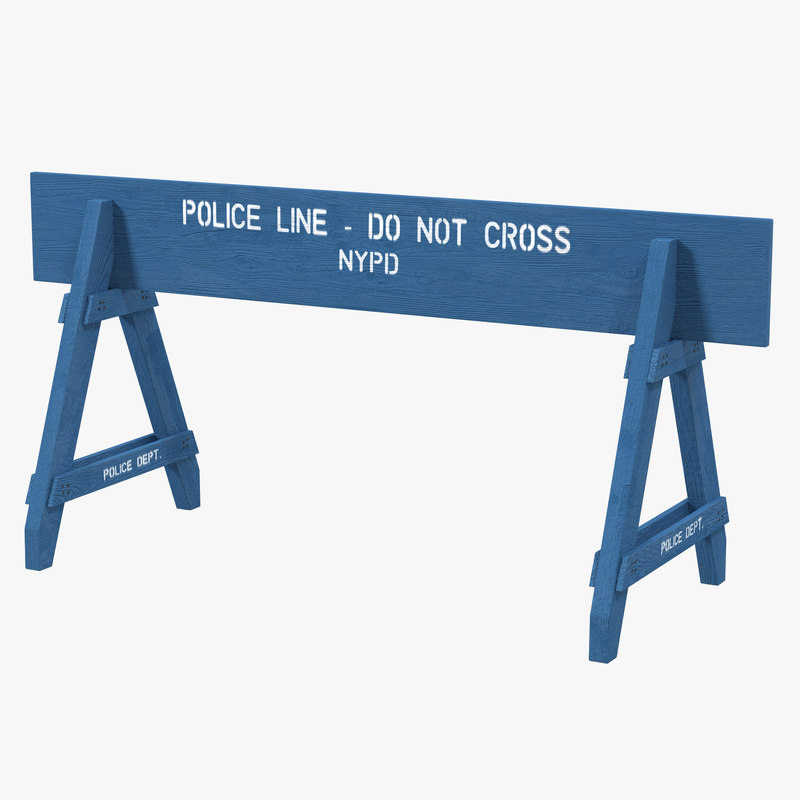 3d nypd police crowd barrier model