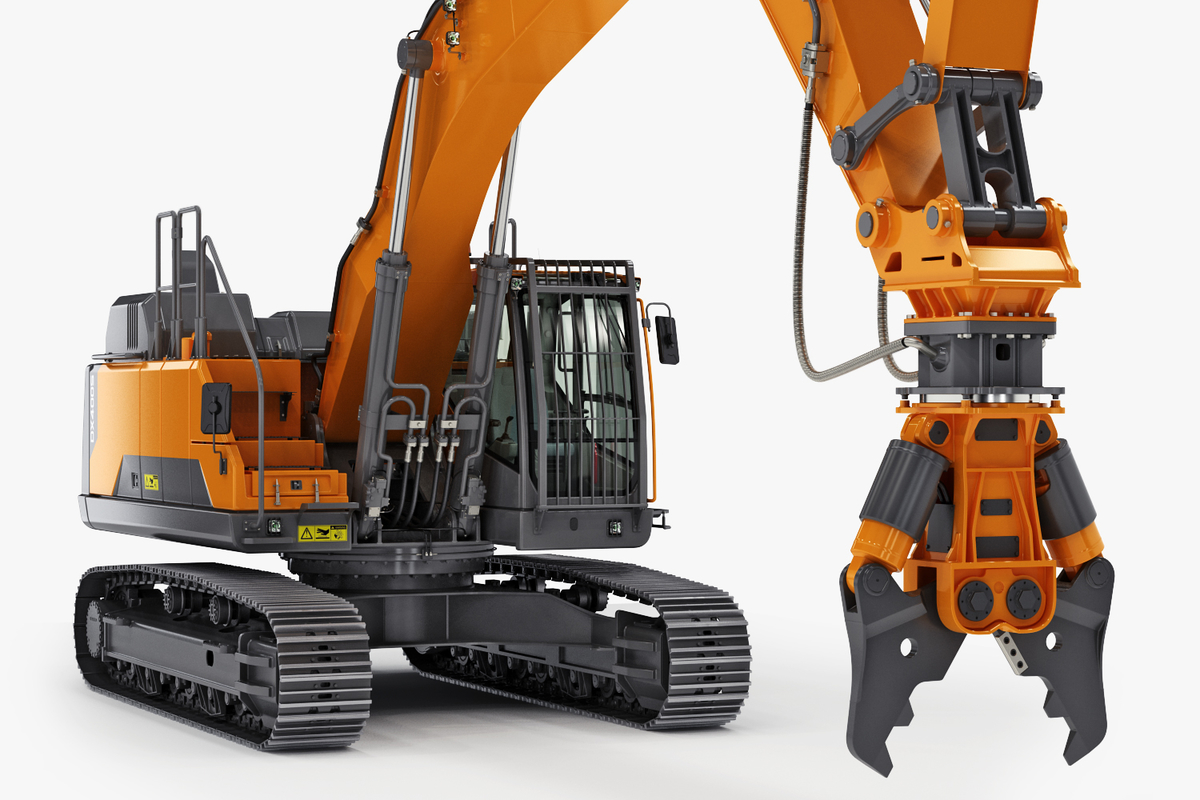 excavator demolition equipment c4d