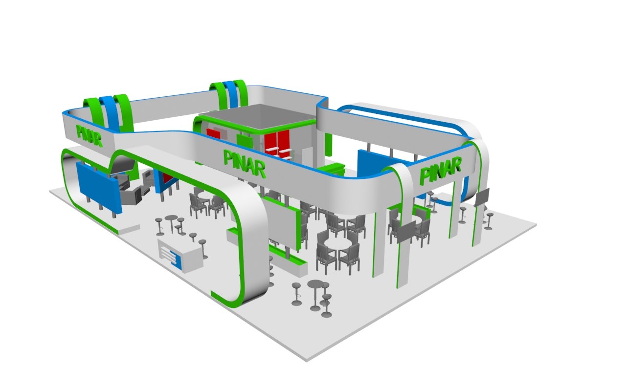 free commercial stand 3d model