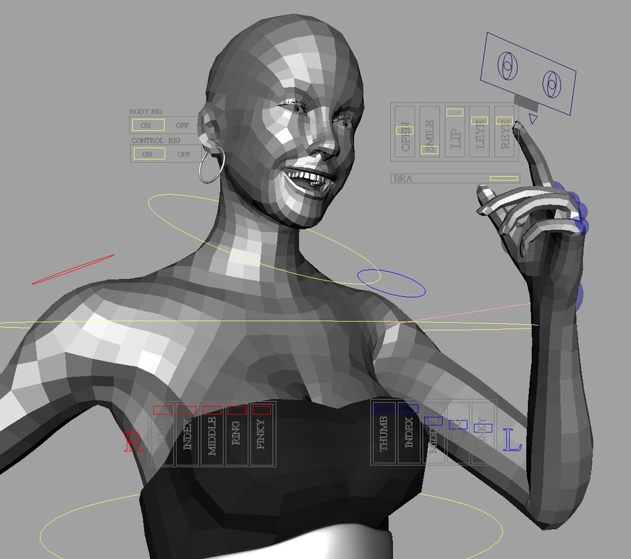 3d African American Woman Rigged
