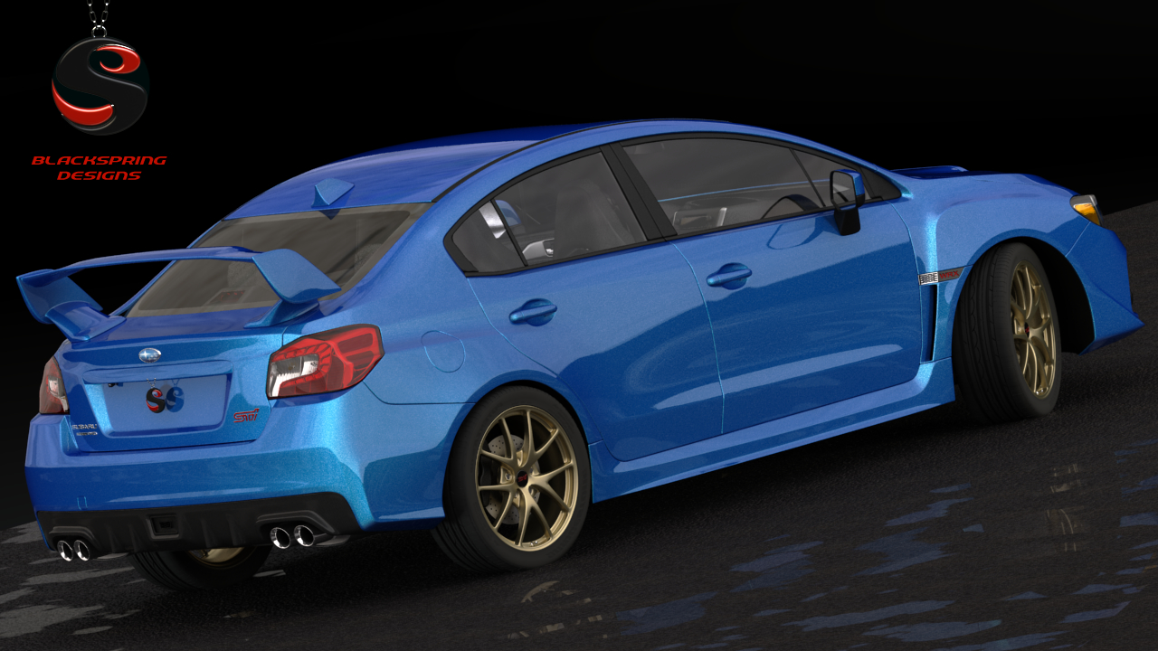 subaru impreza wrx sti 3d model