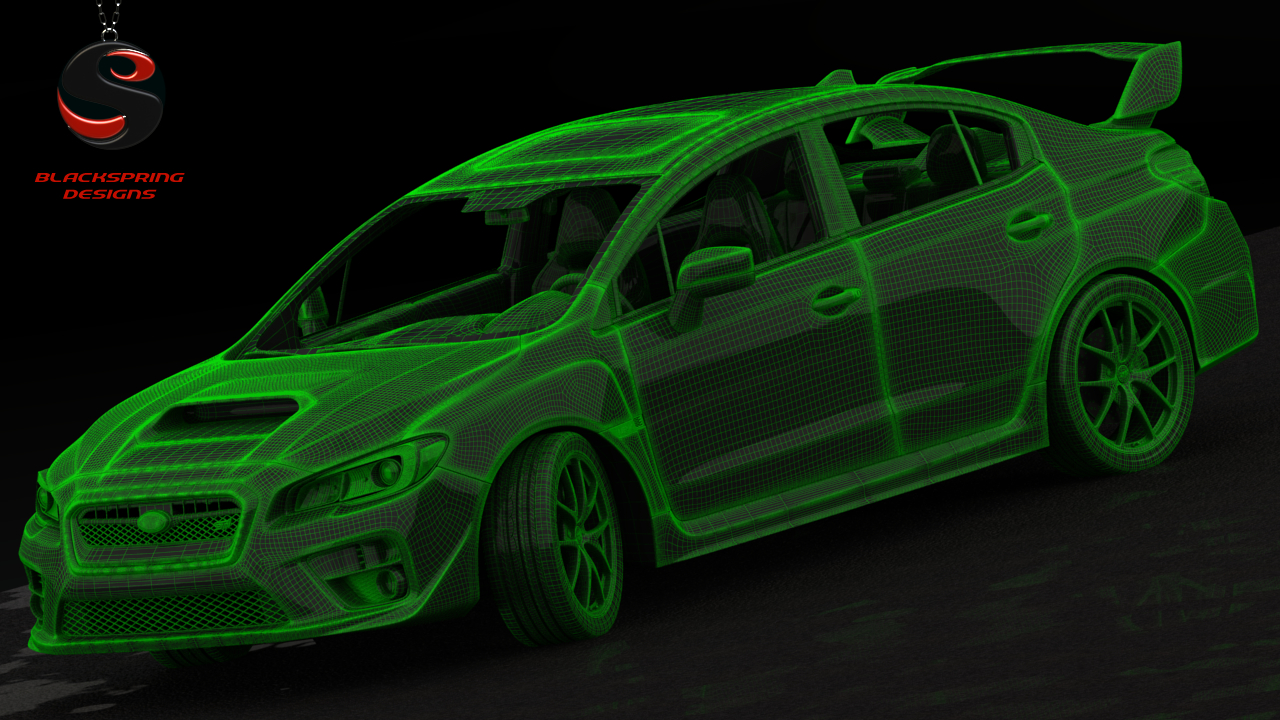 subaru impreza wrx sti 3d model
