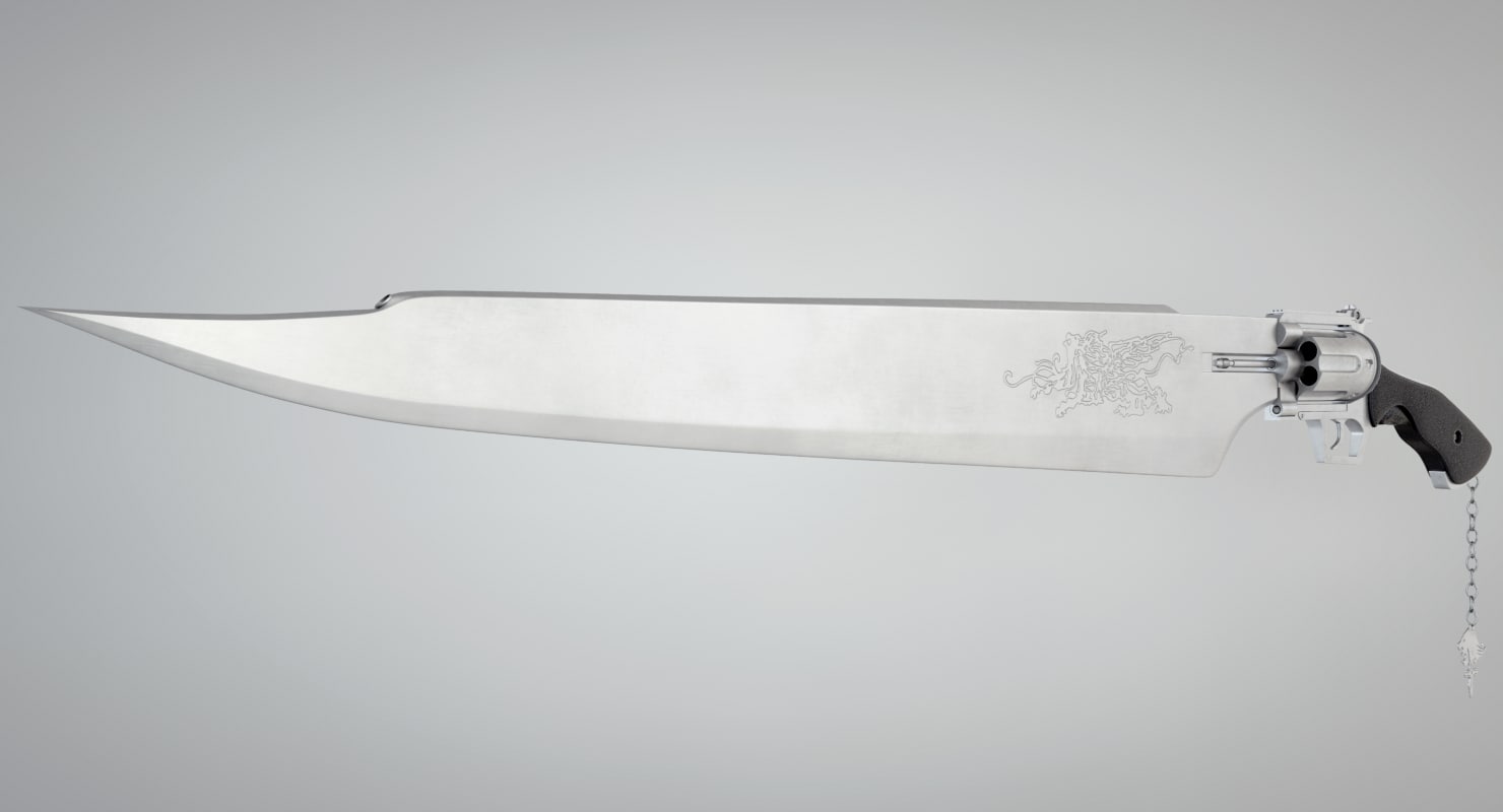 3d model gunblade gun blade
