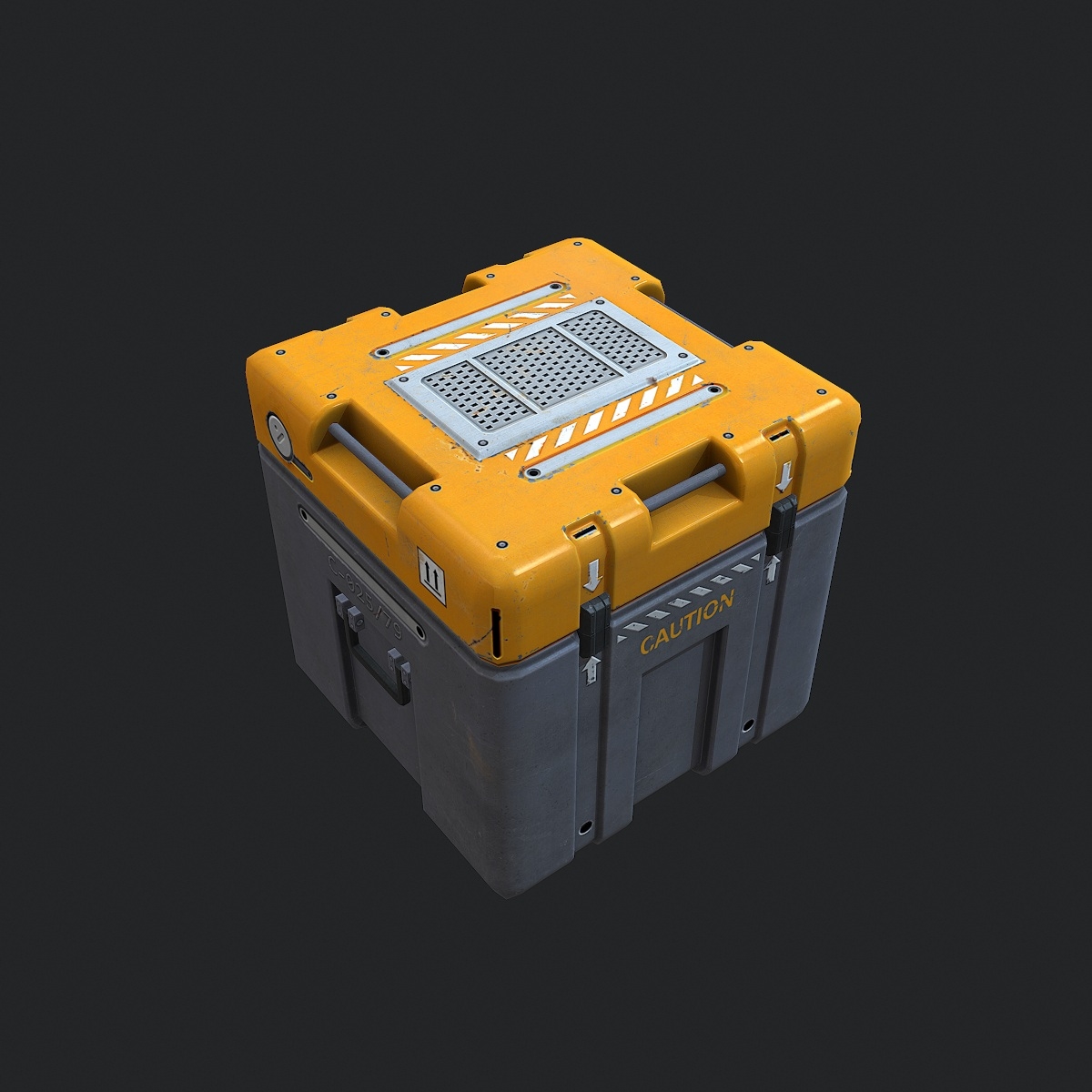 sci-fi metal crate 3d model