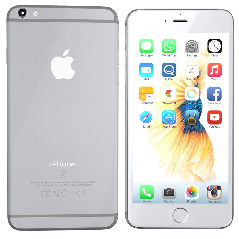 3d model of modelled iphone 6s silver
