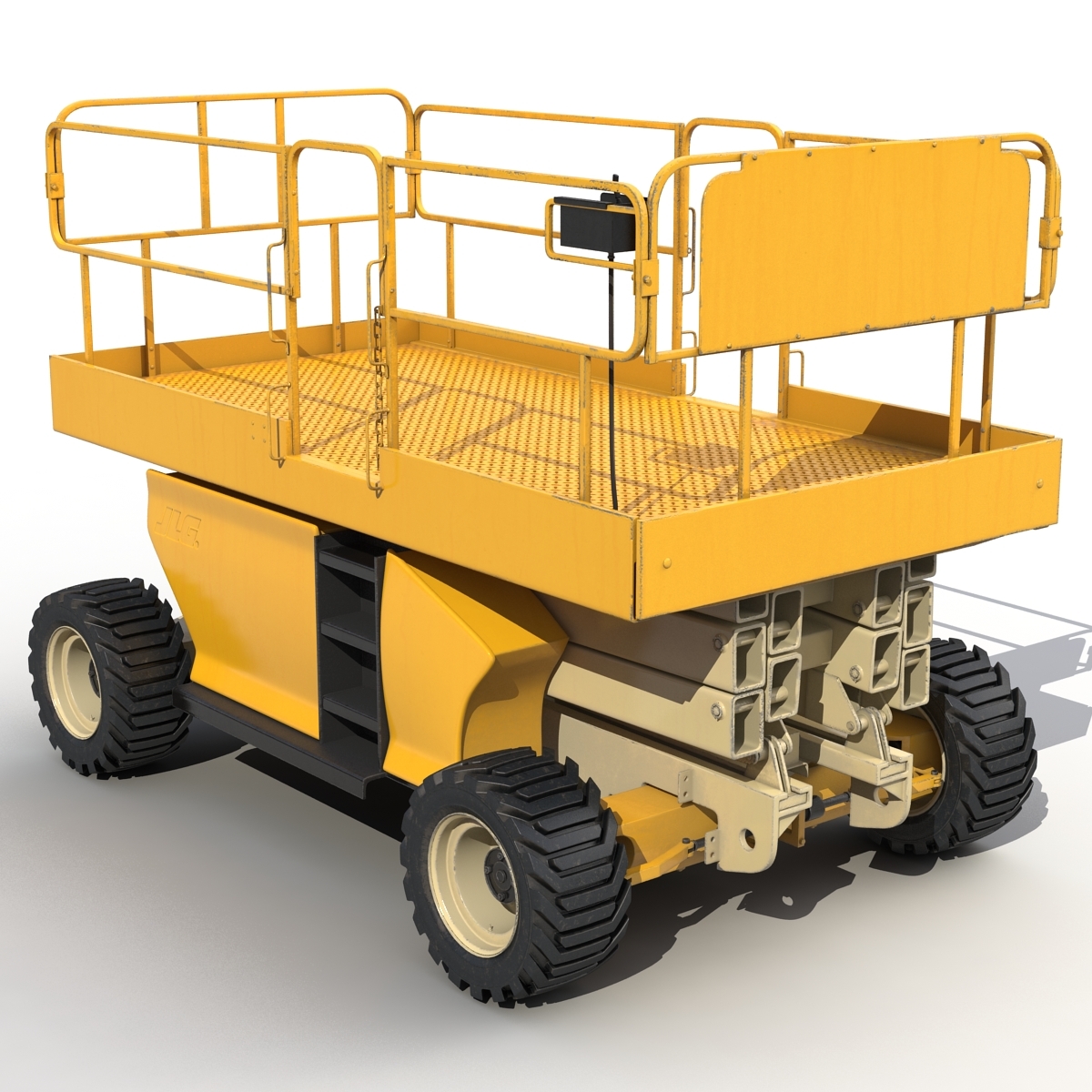 3d model engine powered scissor lift