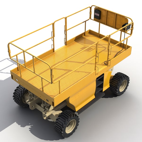 3d model engine powered scissor lift