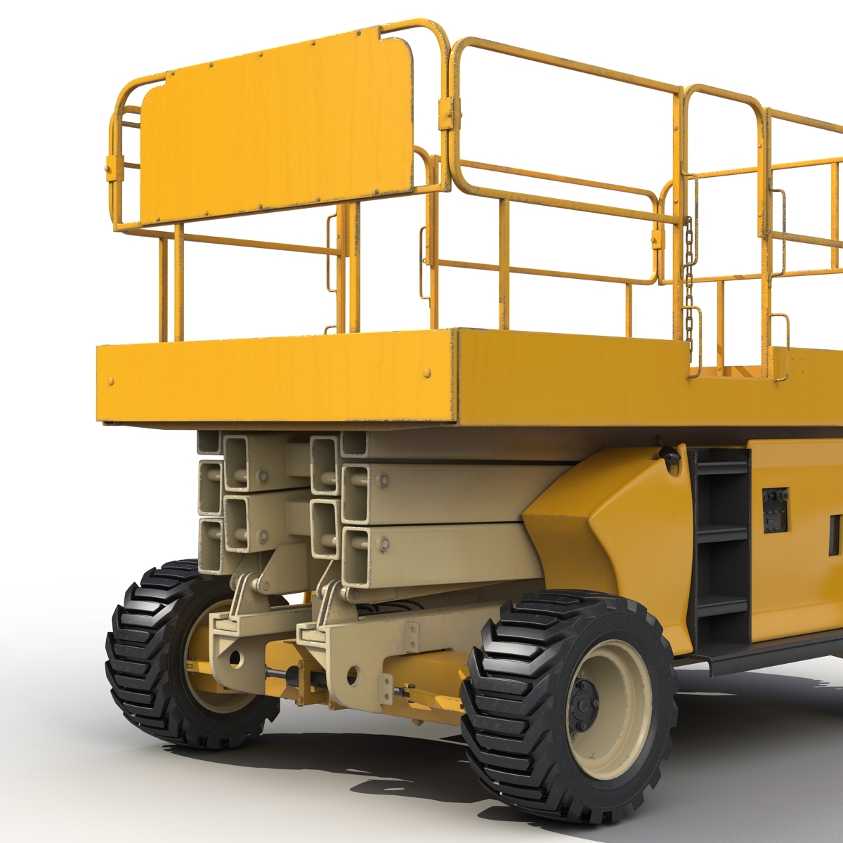 3d model engine powered scissor lift