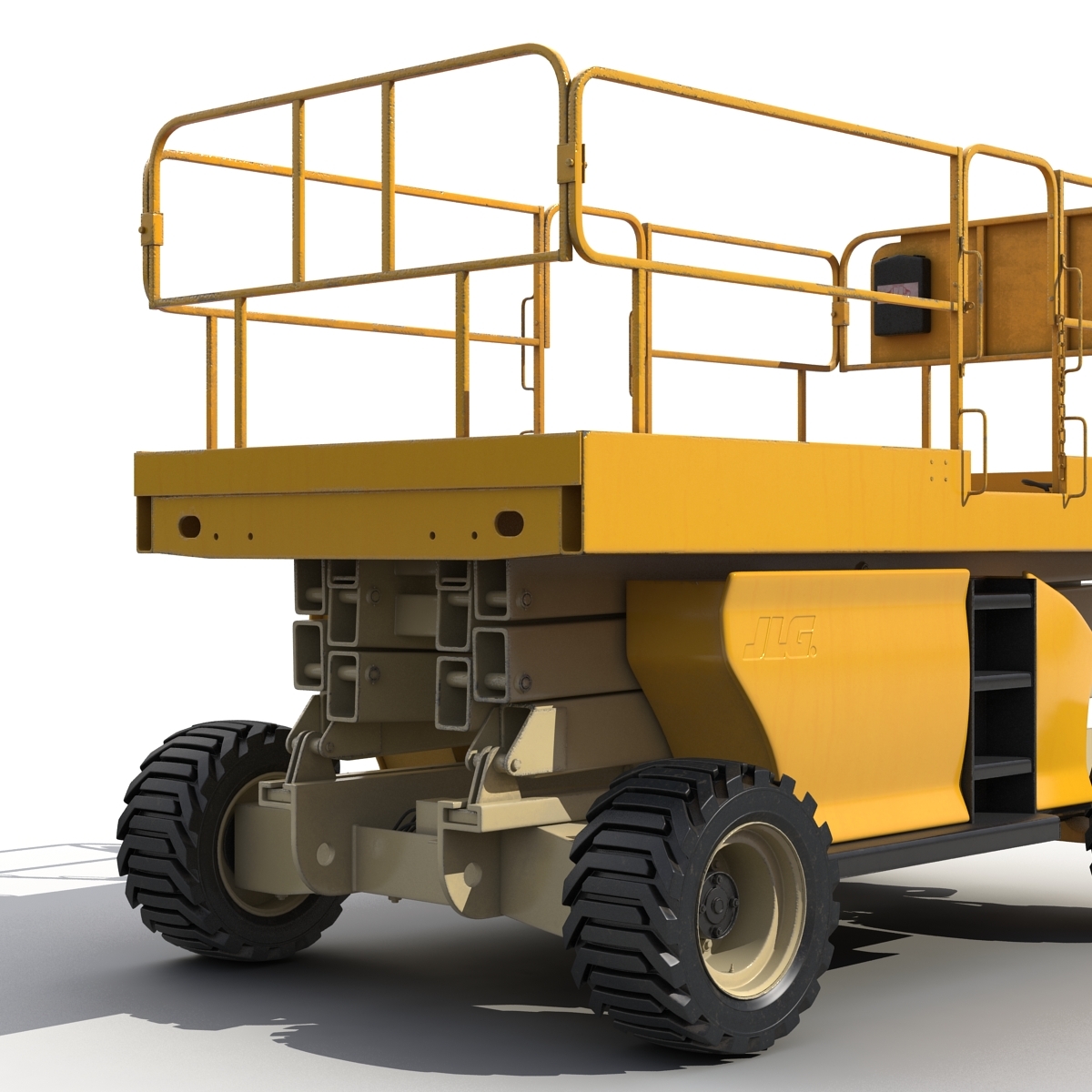 3d model engine powered scissor lift