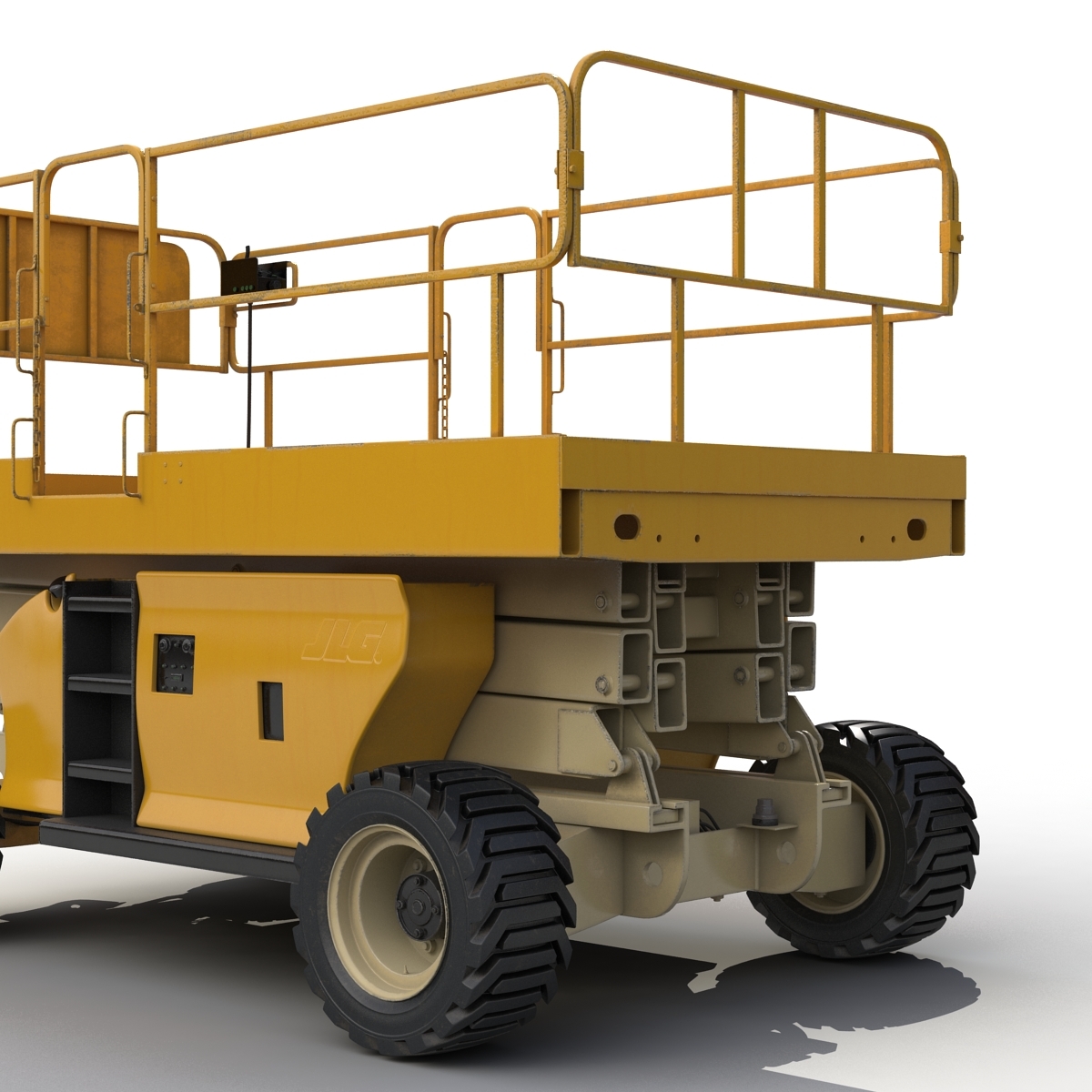 3d model engine powered scissor lift