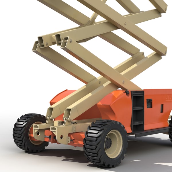 3d engine powered scissor lift model