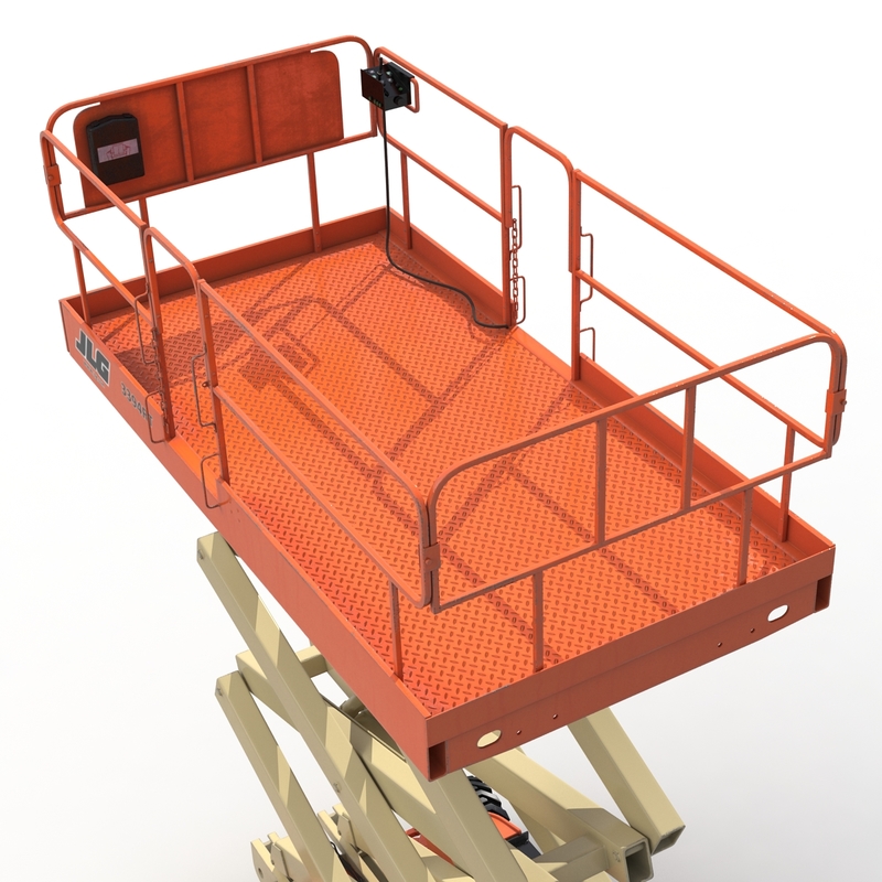 3d engine powered scissor lift model