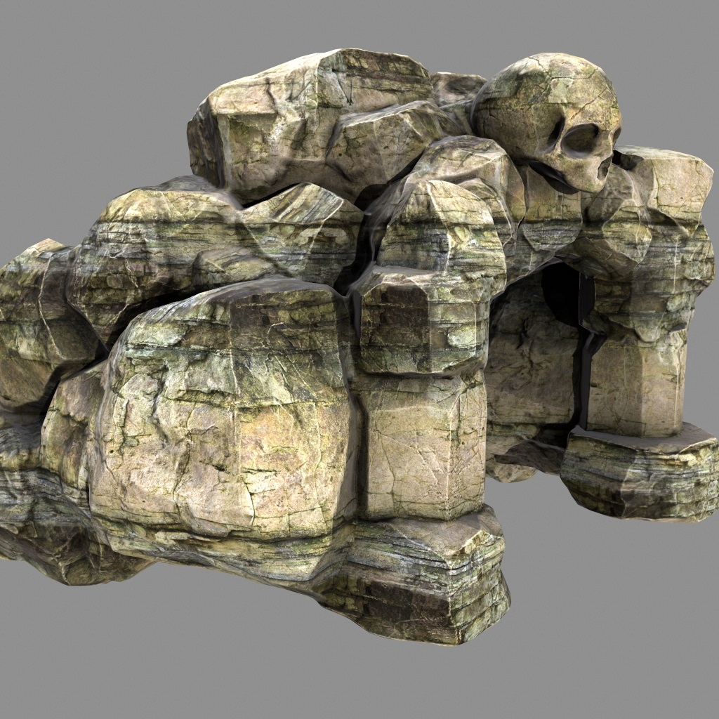 skull cave obj