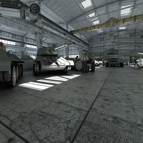3d ww ii tank factory