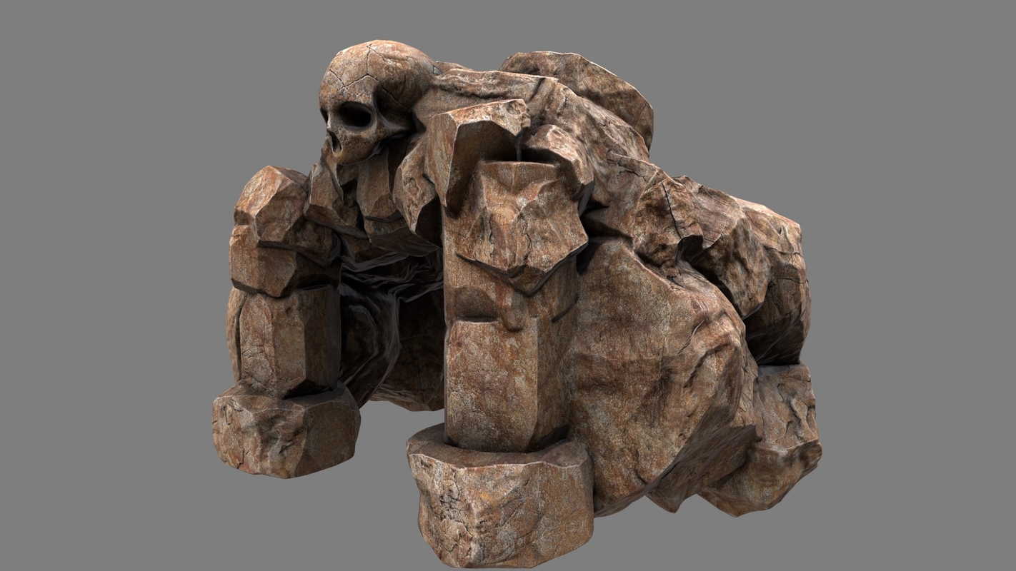 skull cave obj