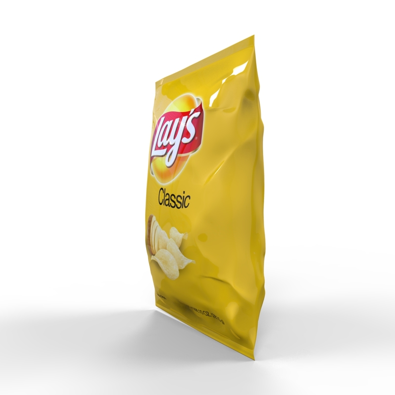 realistic chip bag 3d obj