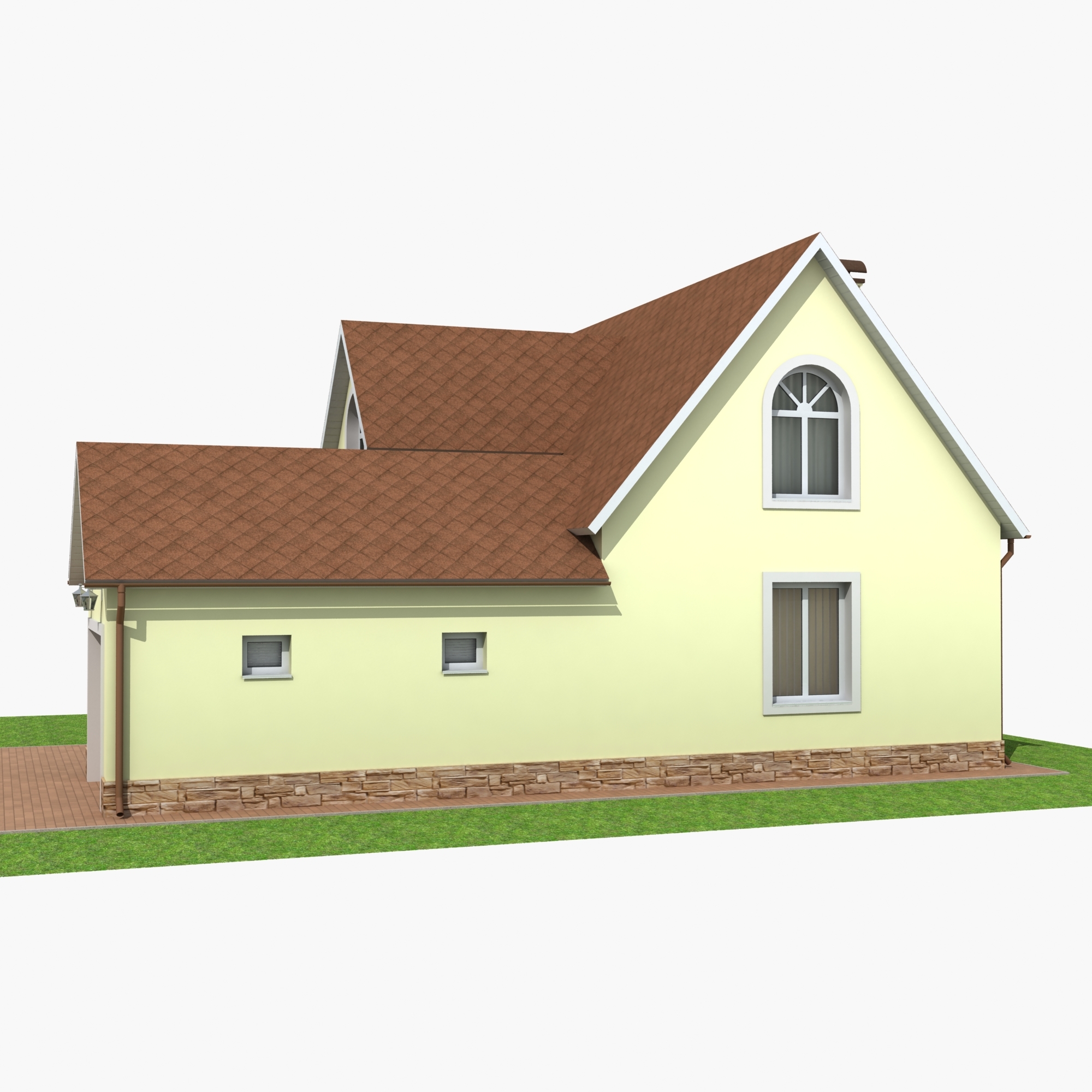 classic house roof 3d model