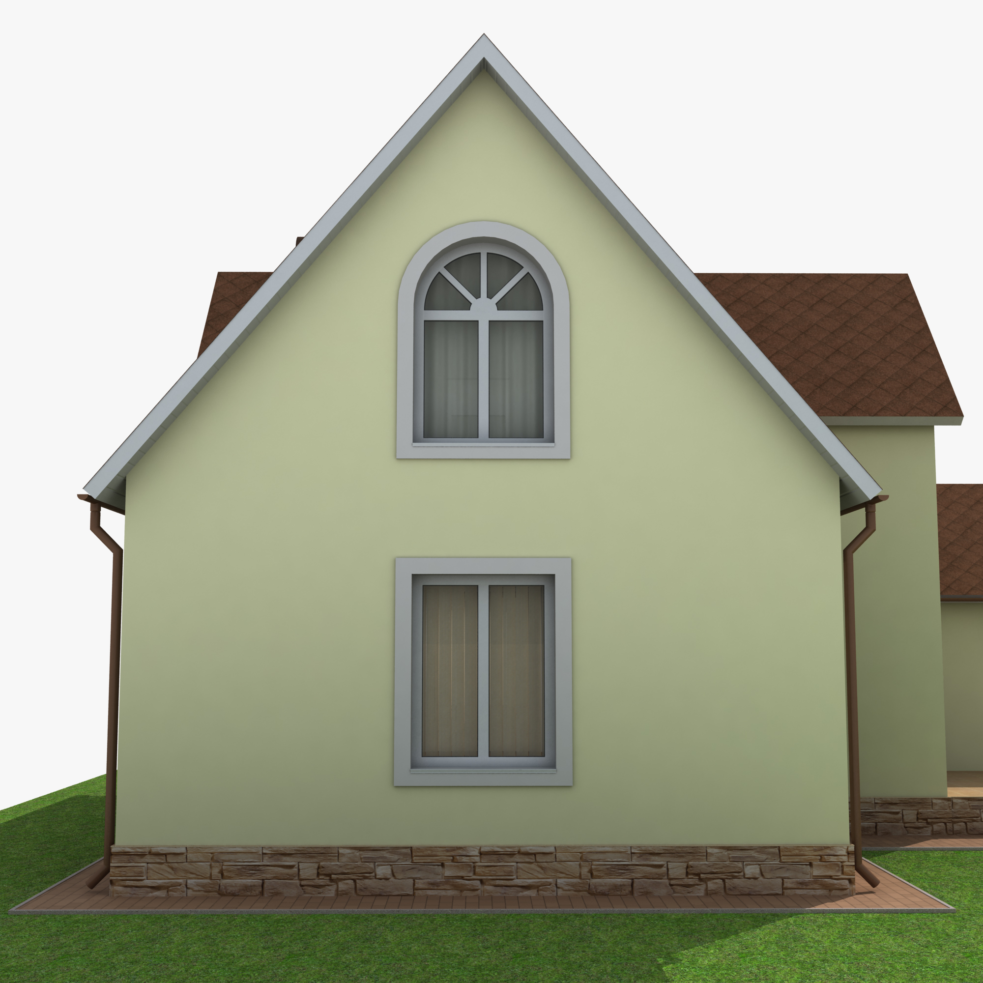 classic house roof 3d model
